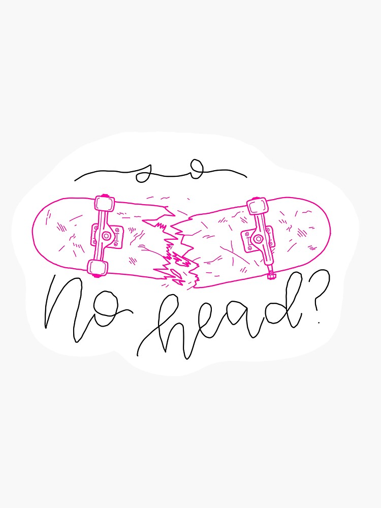 "So, No Head Outlined" Sticker for Sale by mbraiedy | Redbubble