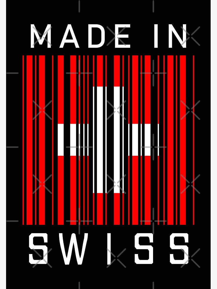 "Made In Switzerland Barcode" Sticker for Sale by hockeng | Redbubble