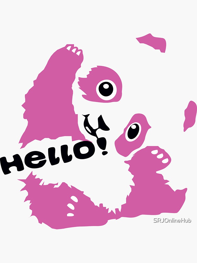 "hello bear" Sticker for Sale by SRJOnlineHub | Redbubble