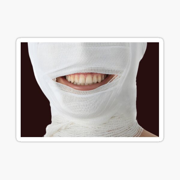 "Funny Bandaged Smile Face " Sticker by HarshalPardeshi | Redbubble