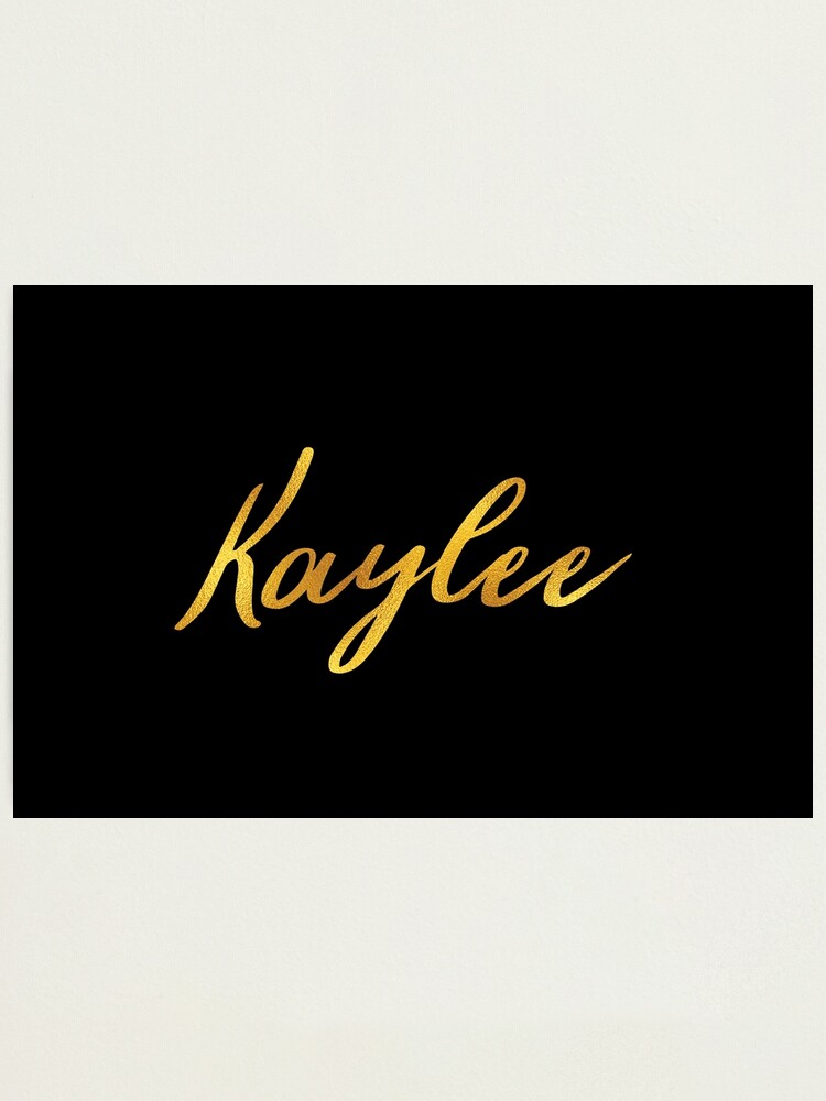 "Kaylee Name Hand Lettering in Faux Gold Letters" Photographic Print ...