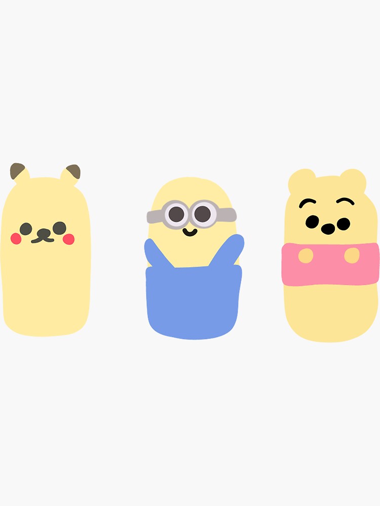 "Cute yellow sticker pack " Sticker for Sale by Zainabbhat | Redbubble