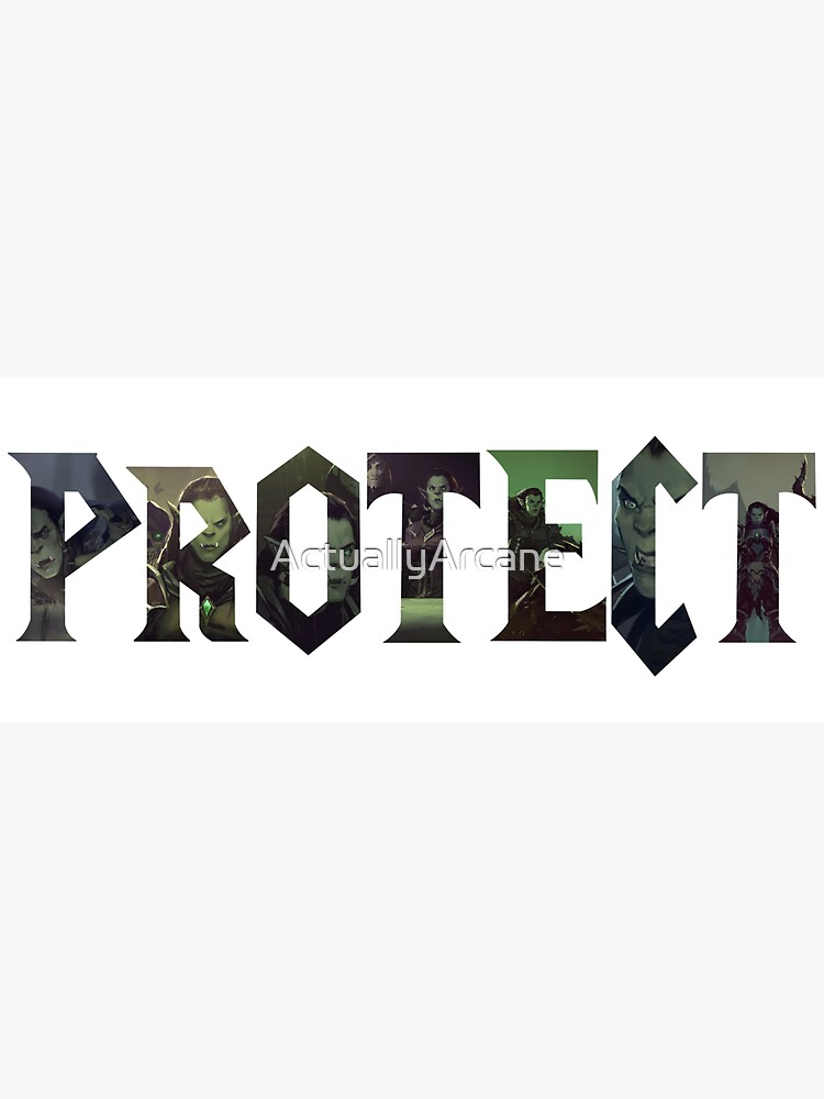 "Protect- Light" Sticker for Sale by ActuallyArcane | Redbubble