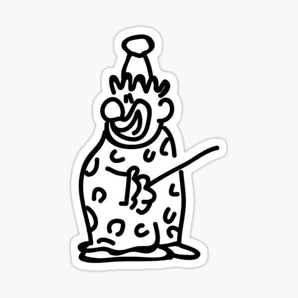 "Piero Clown Motif Design" Sticker for Sale by MaloH | Redbubble