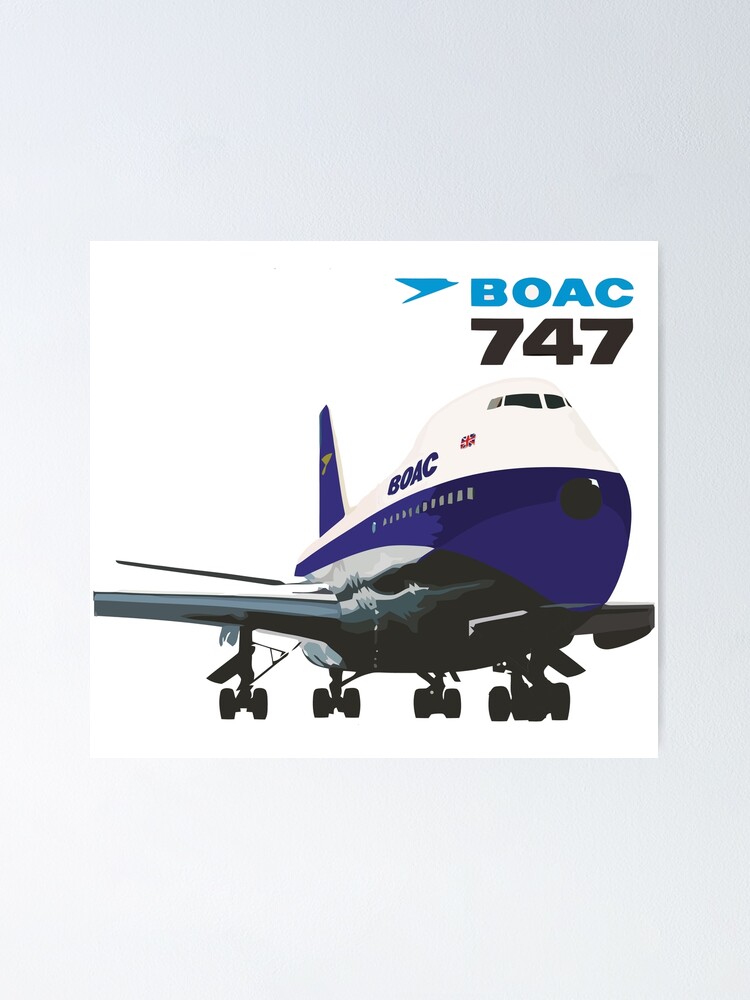 "BOAC 747" Poster by Speedbirddesign | Redbubble