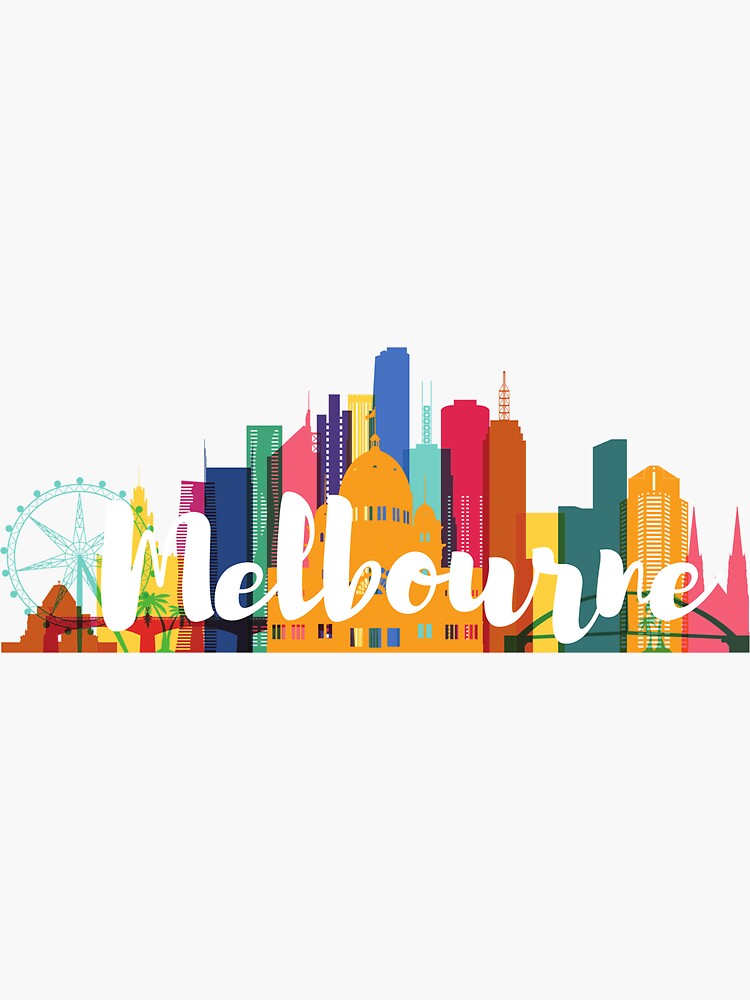 "Melbourne" Sticker for Sale by SpicyCherrys | Redbubble