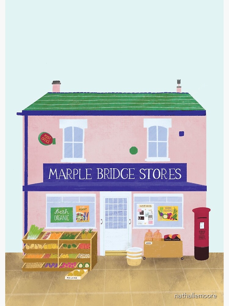 "Marple Bridge Store Drucken" Kunstdruck von nathaliemoore | Redbubble