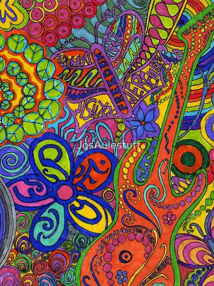 "Colourful Hippie Design" A-Line Dress for Sale by JosAwestuff | Redbubble