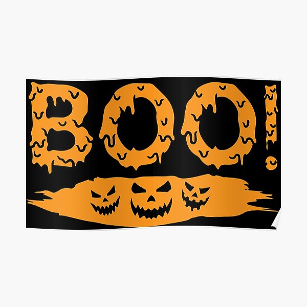 Póster «Halloween Boo Terrorífico Espeluznante Espeluznante Fantasmas ...
