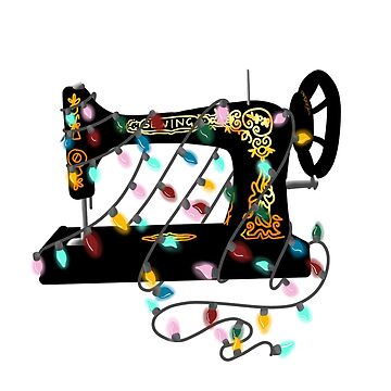 "Christmas Vintage Sewing Machine" Greeting Card for Sale by ...