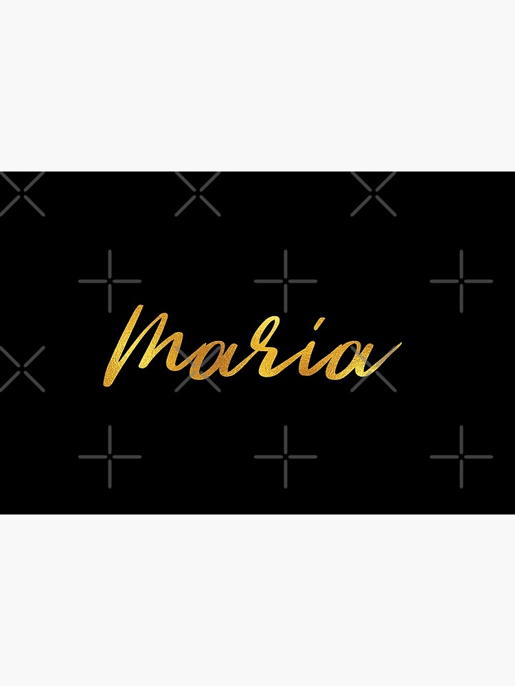 "Maria Name Hand Lettering in Faux Gold Letters" Poster by PixelOnFire ...