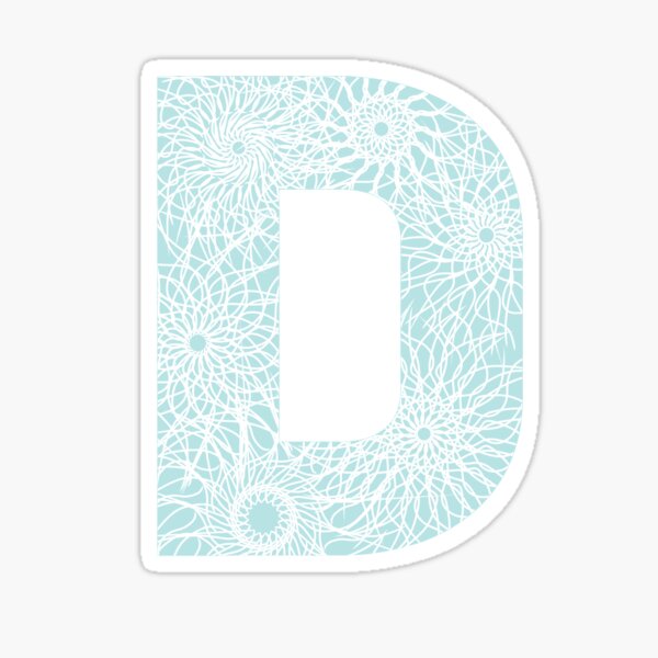 "Letter D" Sticker for Sale by meleyart | Redbubble