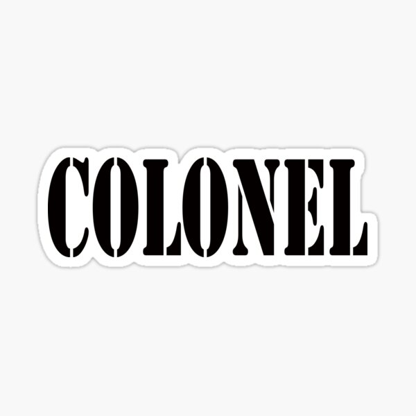 "Colonel" Sticker for Sale by MixeDesigns | Redbubble