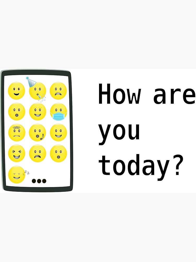 "How are you today? Emoji" Canvas Print by SunshineDrawing | Redbubble