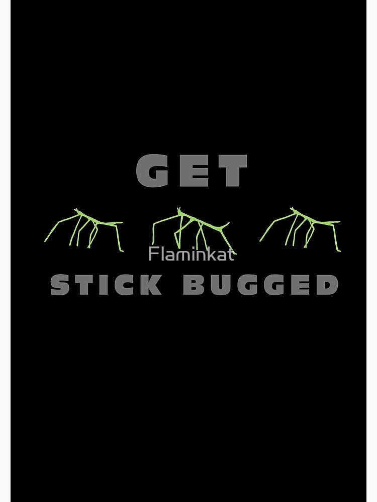 "Get Stick Bugged LOL Meme Stickbugged Black background" Spiral ...