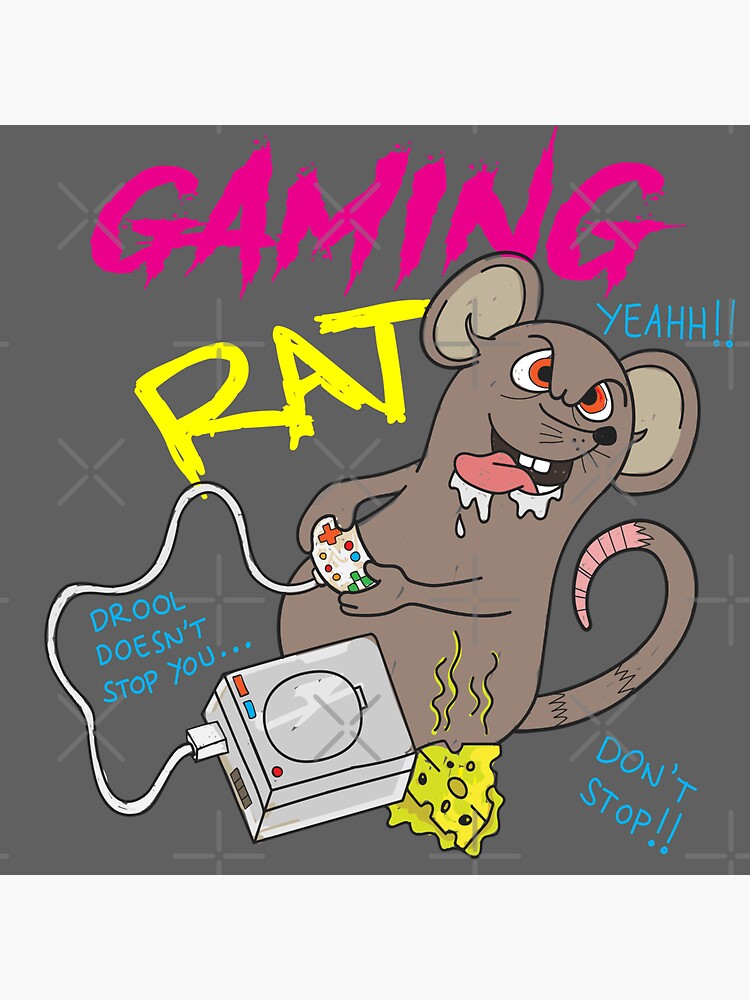 "Gaming Rat" Sticker for Sale by blockshop | Redbubble