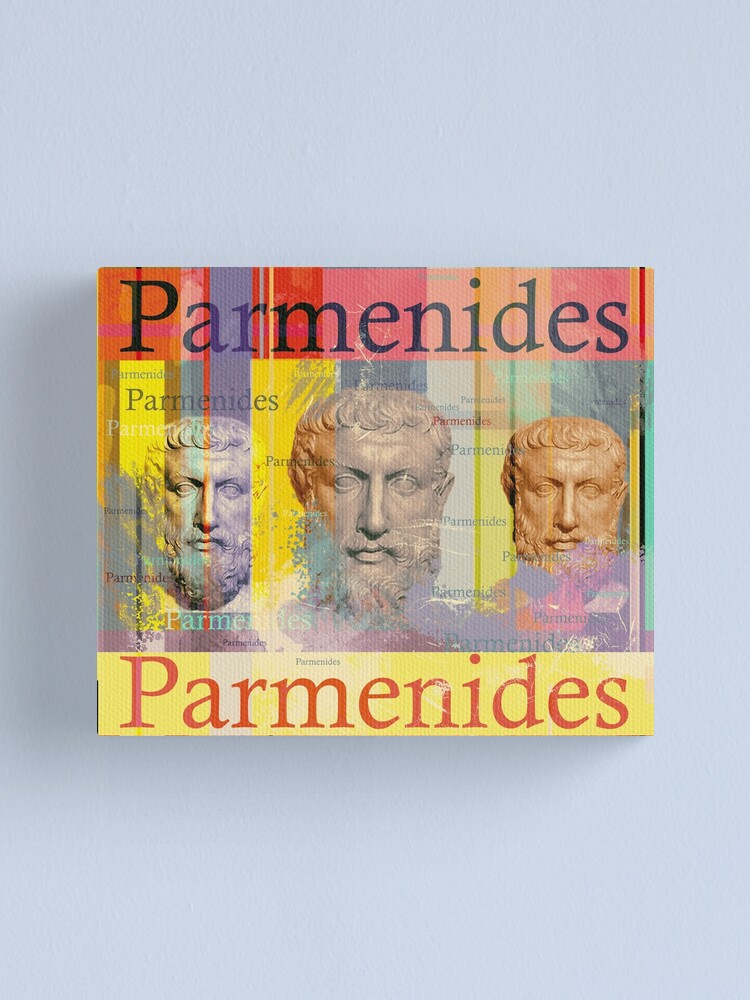 Lienzo «retrato estético de Parménides, famoso collage de filósofos ...