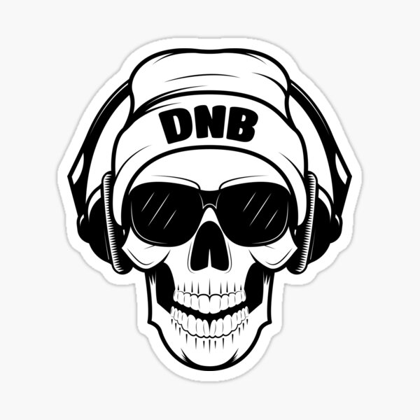 "DNB / Drum And Bass Skull" Sticker for Sale by SQWEAR | Redbubble