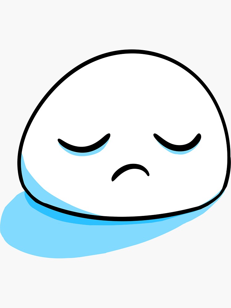 "Sad Blob" Sticker by augyustine | Redbubble