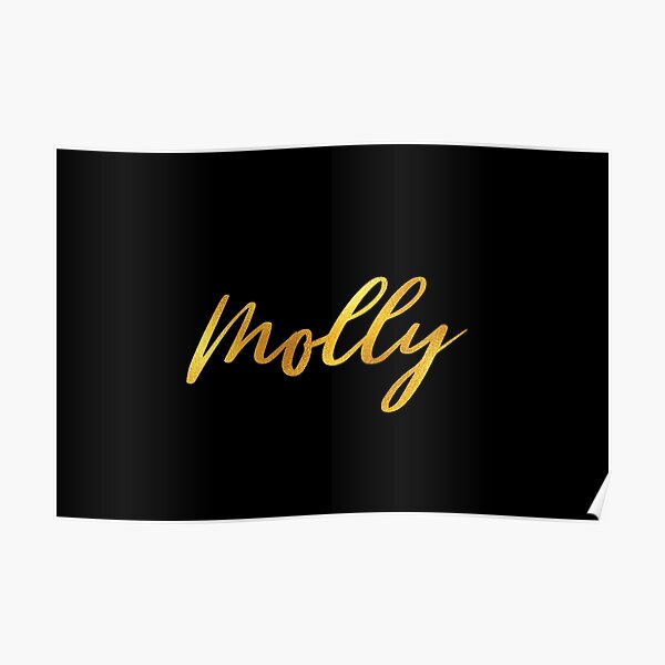 "Molly Name Hand Lettering in Faux Gold Letters" Poster for Sale by ...