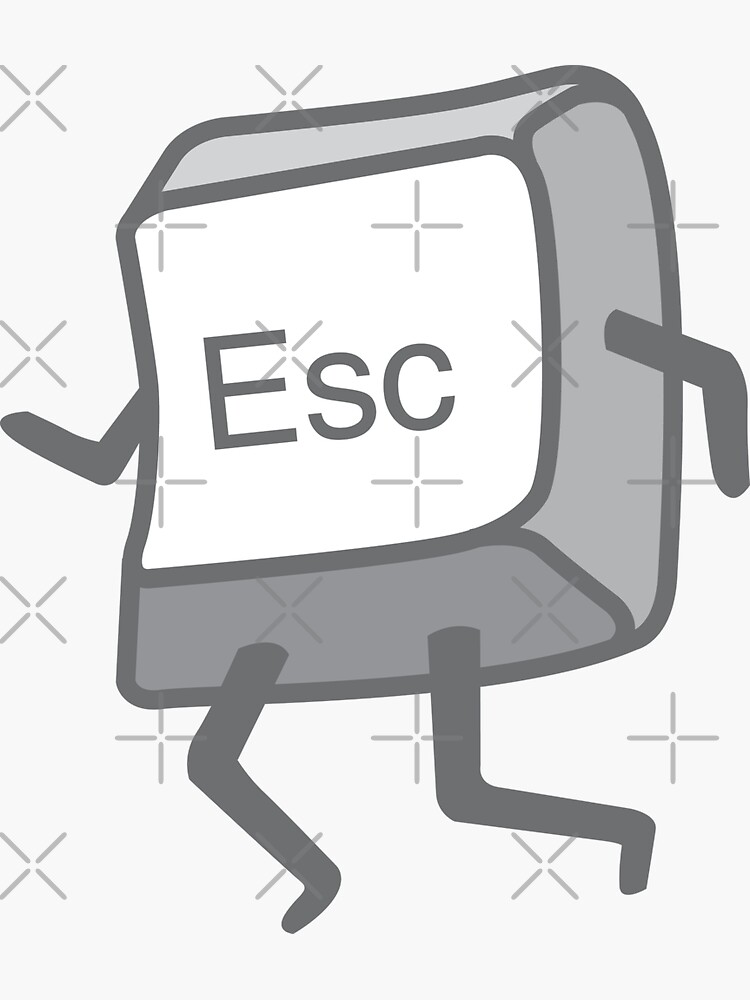 "Esc Button - Escaping" Sticker for Sale by DetourShirts | Redbubble