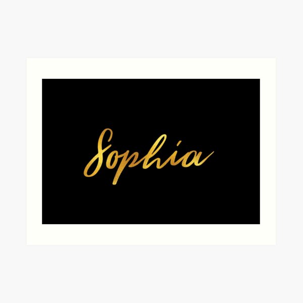 Sophia Name Art Prints | Redbubble