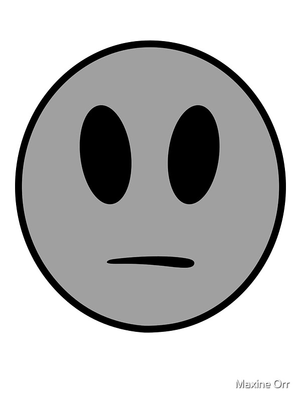 "Indifferent Face" Stickers by Glacharity | Redbubble