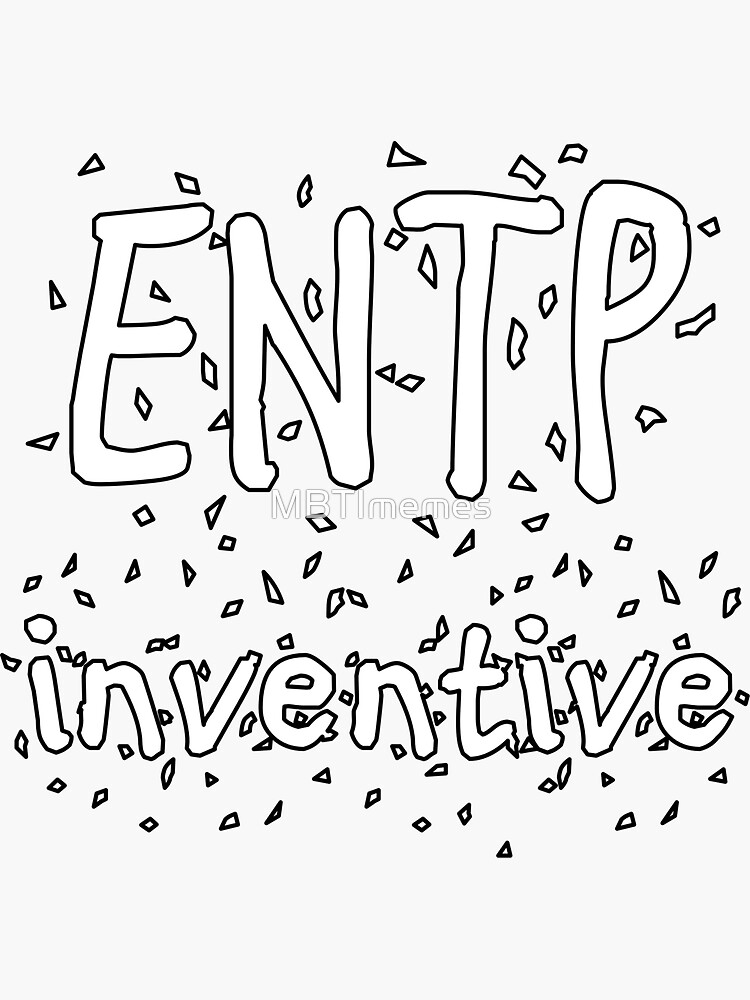 "ENTP merch MBTI | 16 Personalities" Sticker for Sale by MBTImemes ...