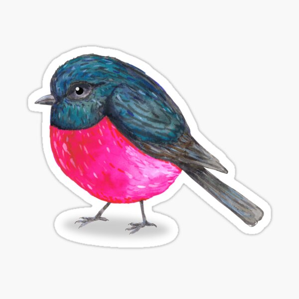 "Pink robin" Sticker for Sale by Bwiselizzy | Redbubble
