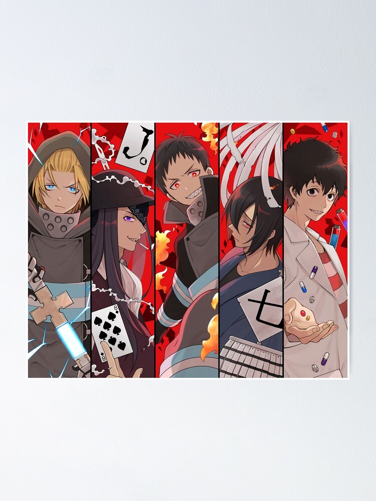 "Fire Force!! Team 8" Poster for Sale by nicholas-hanes | Redbubble