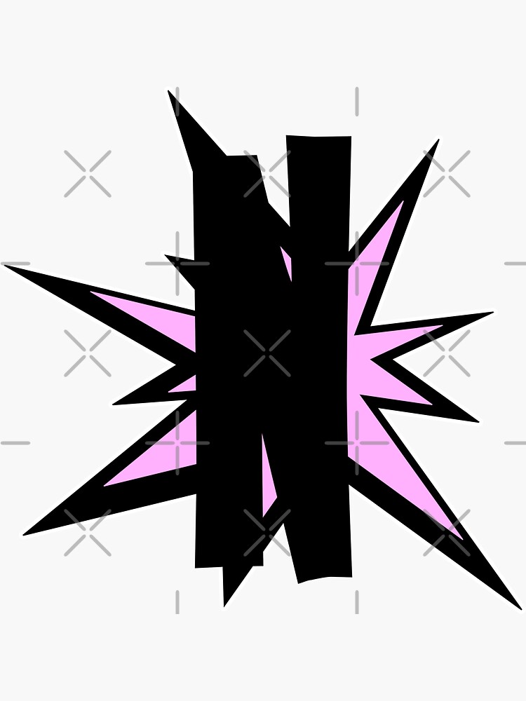 "Pink letter N - alphabet monogram" Sticker for Sale by MadandMean ...