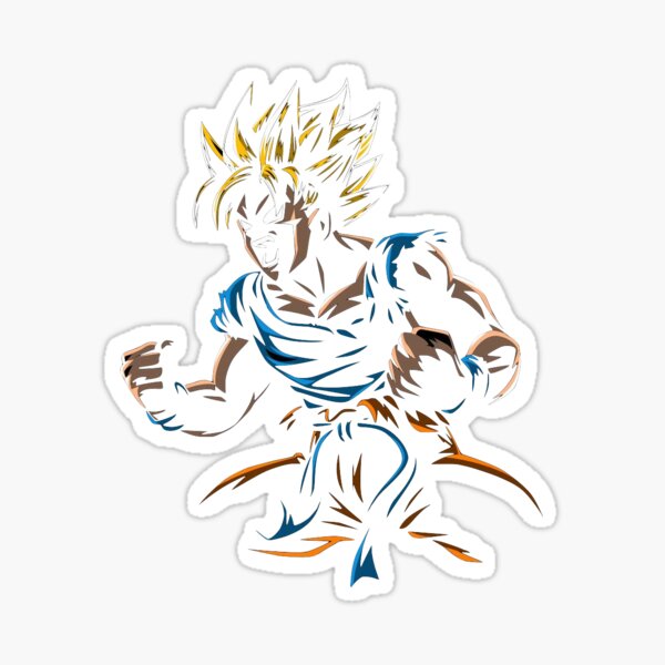 "Goku SSJ" Sticker by CLC54 | Redbubble