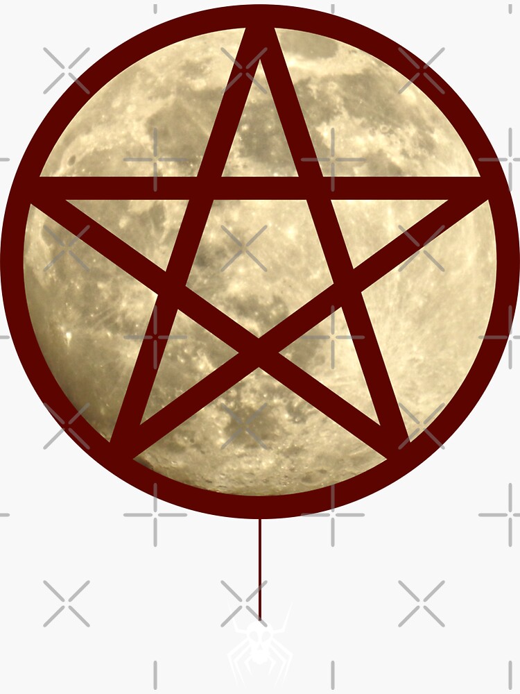 "Possession Symbol Supernatural Symbol Full Moon" Sticker for Sale by ...