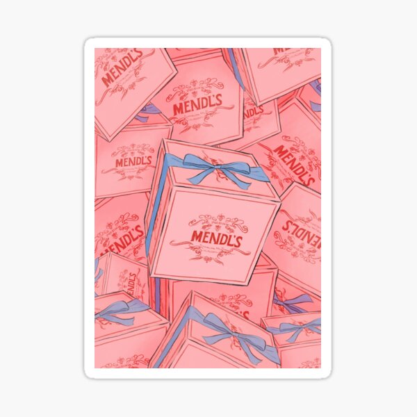 "Mendl's Cake Boxes" Sticker for Sale by meganamey | Redbubble