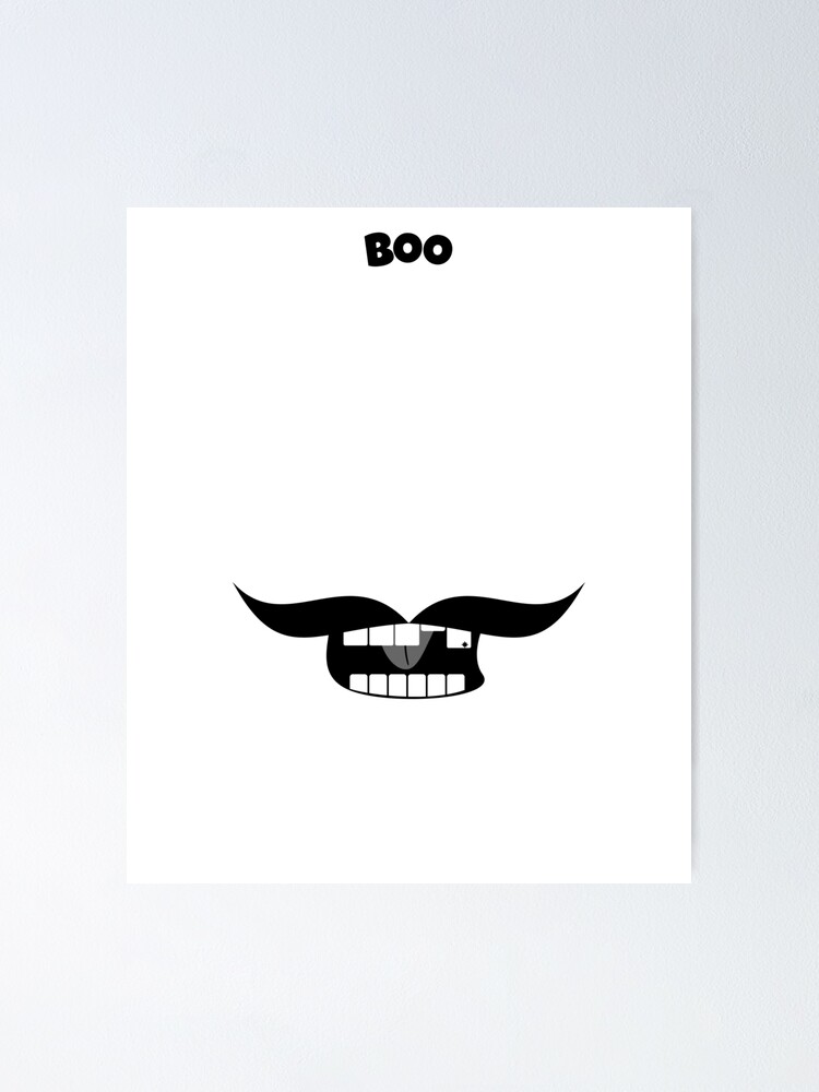 "Scary Mustache" Poster by gumpmode | Redbubble