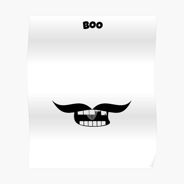 "Scary Mustache" Poster by gumpmode | Redbubble