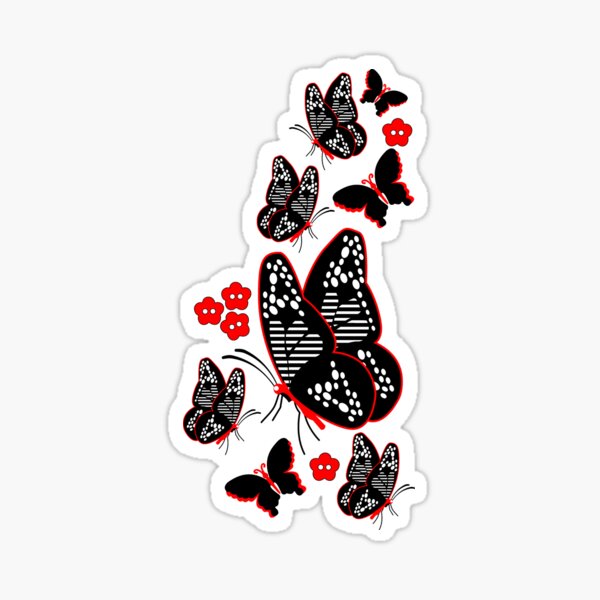 "Red Admiral Butterfly" Sticker for Sale by Bettylop | Redbubble