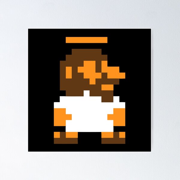 "8bit Jesus" Poster for Sale by FirstImpact | Redbubble