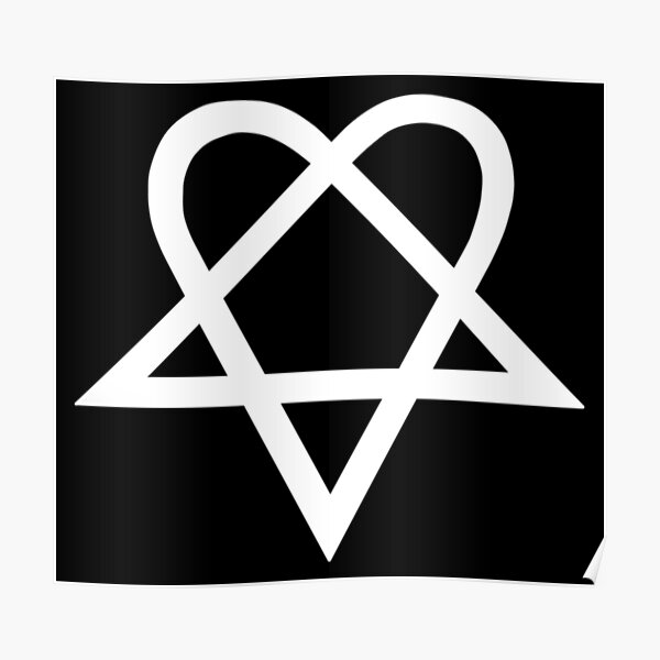 "Heartagram - White" Poster by bubacf | Redbubble