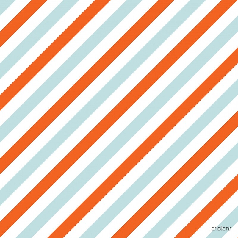"Vintage Lined Orange and Blue Pattern" by cnslcnr | Redbubble