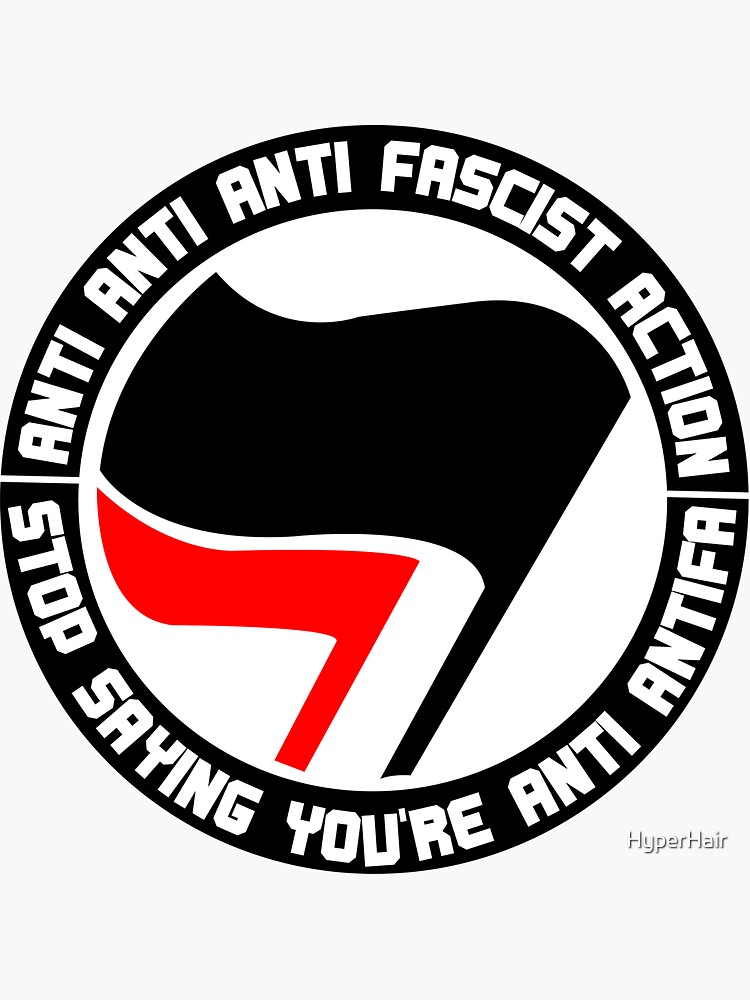 "Anti Anti Antifa" Sticker by HyperHair | Redbubble