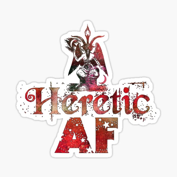 "Heretic AF Baphomet" Sticker for Sale by PurplePeacock | Redbubble