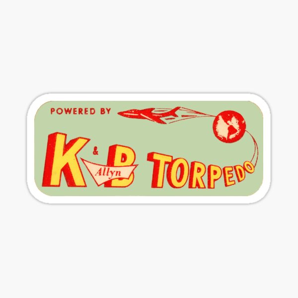 "Vintage K & B Torpedo Sticker" Sticker by DewdropDaisy | Redbubble