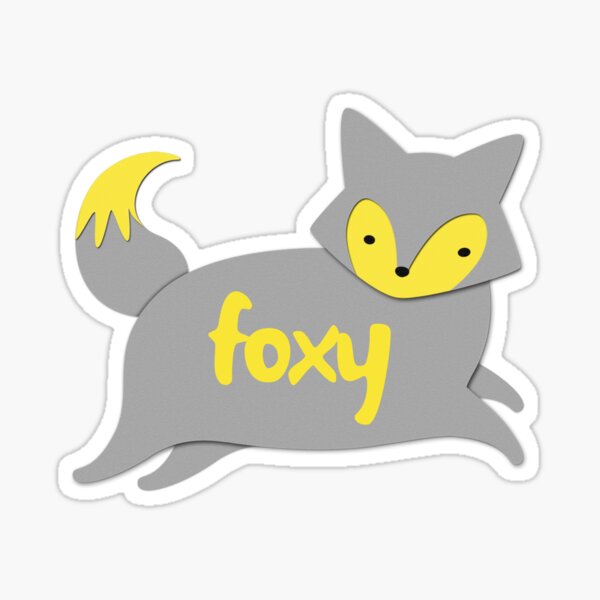 "cute fox (foxy)" Sticker for Sale by C-for-Cool | Redbubble