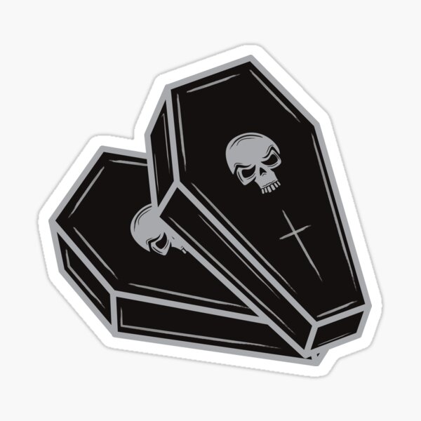 "Couple of Coffins" Sticker for Sale by Wordiest | Redbubble