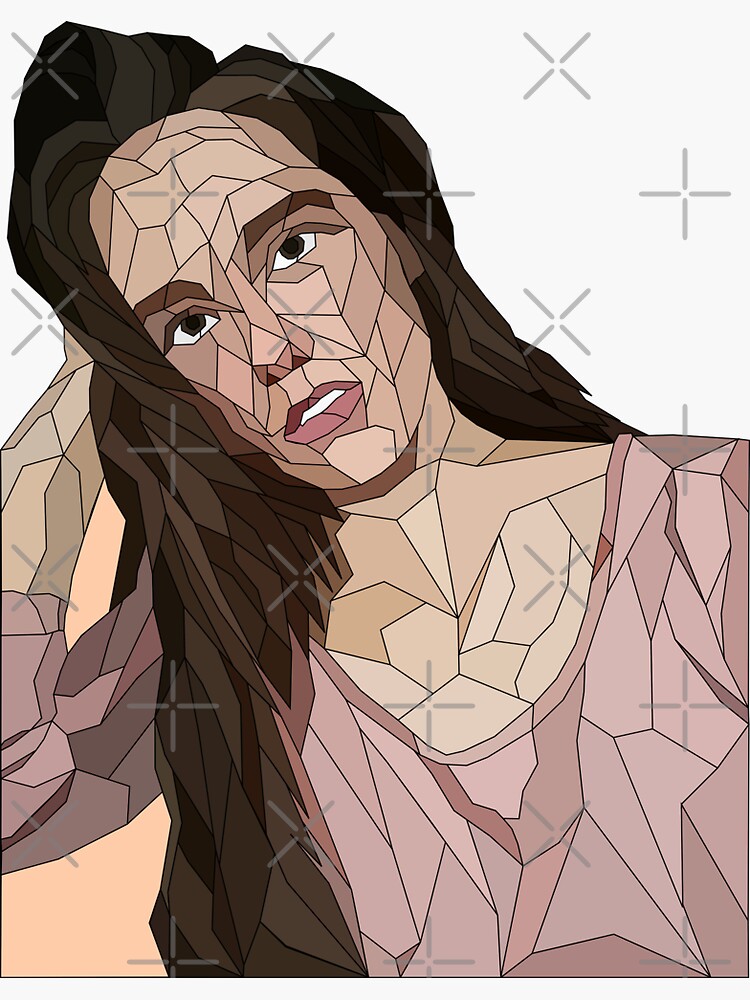 "Polygon girl" Sticker for Sale by Bredi17 | Redbubble