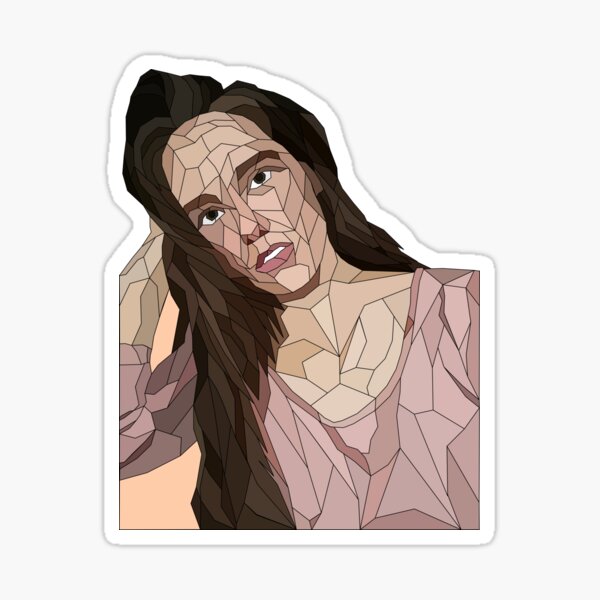 "Polygon girl" Sticker for Sale by Bredi17 | Redbubble