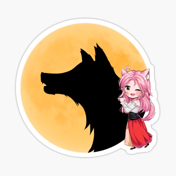 "cute wolf girl" Sticker by Werewolf-Party | Redbubble