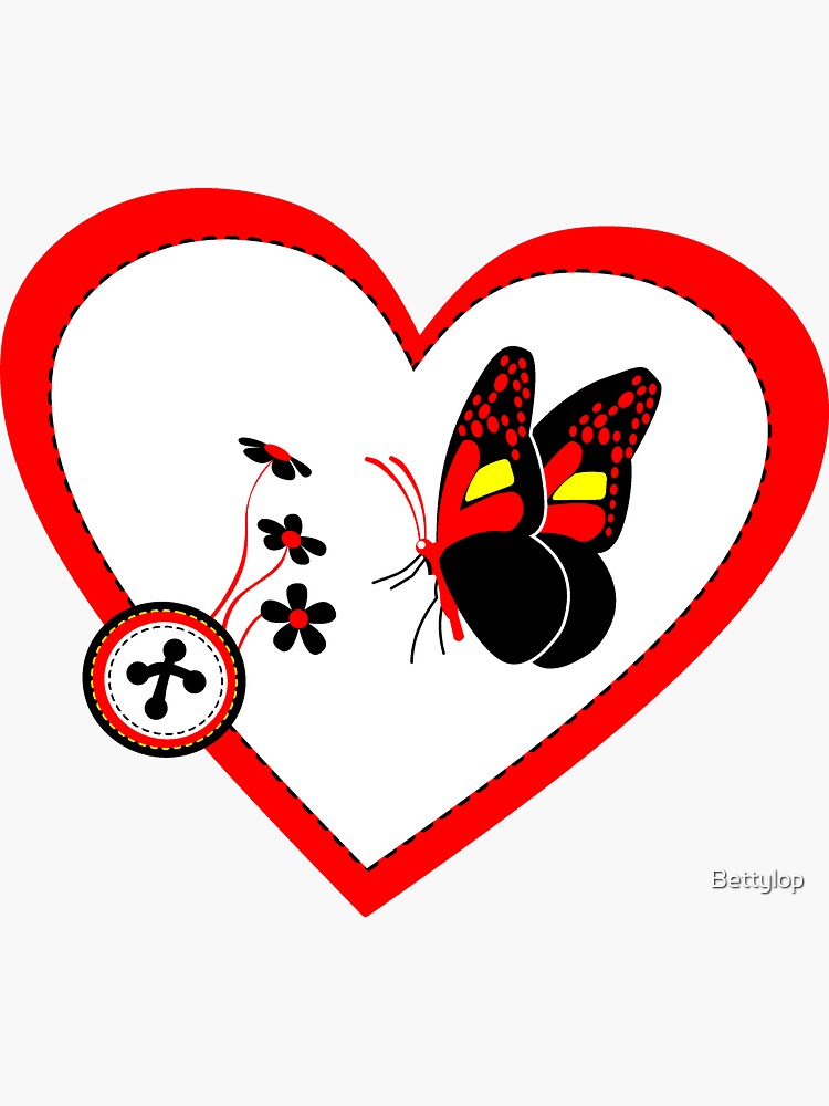 "Red Admiral Butterfly" Sticker by Bettylop | Redbubble