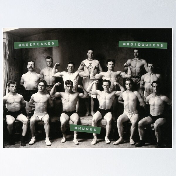 "Hunks AKA Roid Queens" Poster for Sale by MRRIKGB | Redbubble